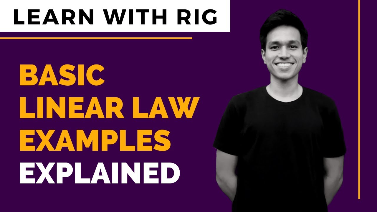 How To Solve Basic Linear Law (Paper 1 Questions) - YouTube