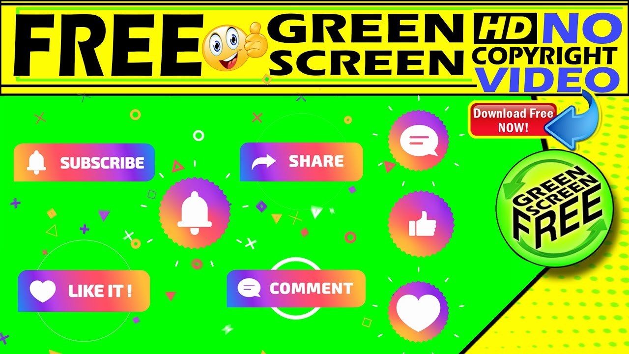 subscribe button like share subscribe intro green screen like share ...