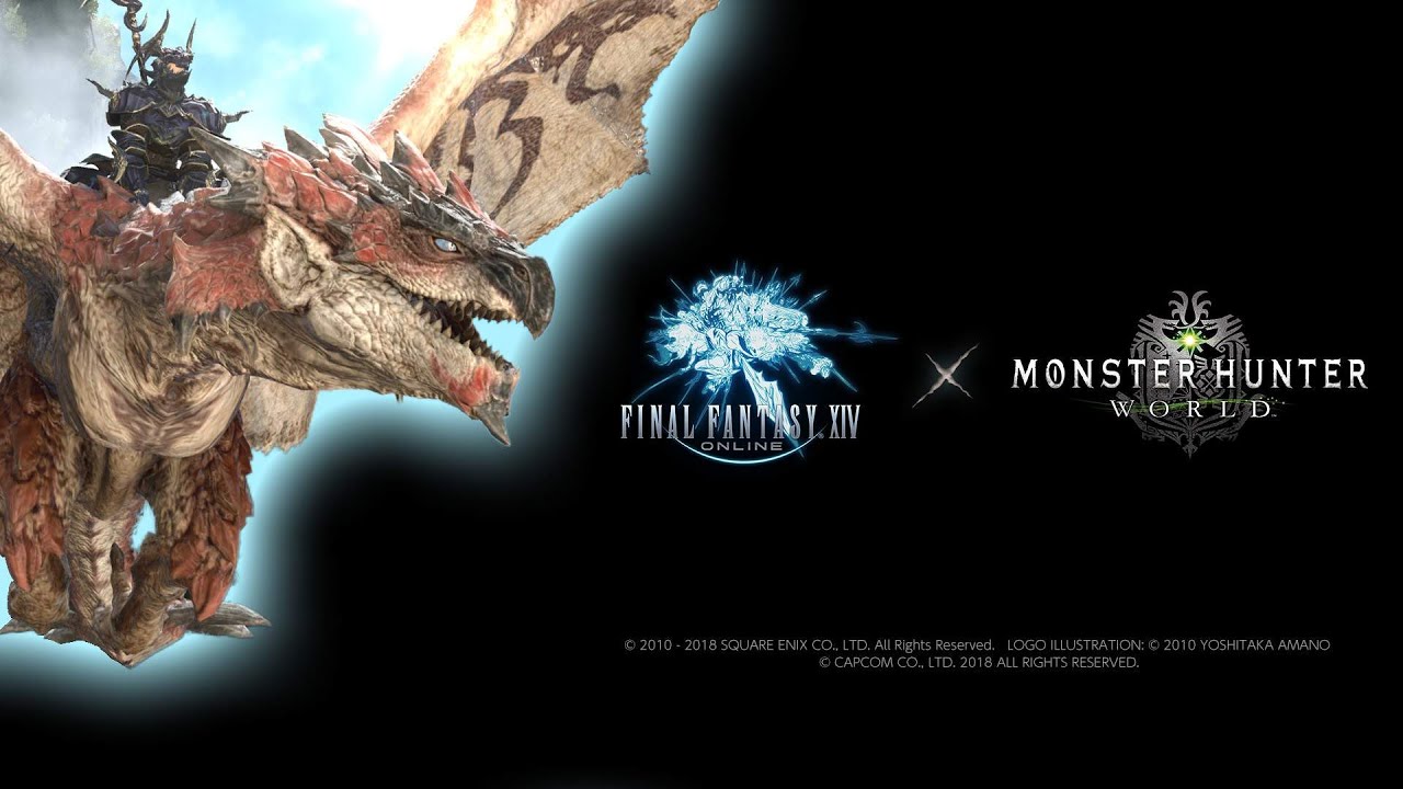 MMO Fan FINALLY Plays Final Fantasy XIV Monster Hunter Collab - YouTube
