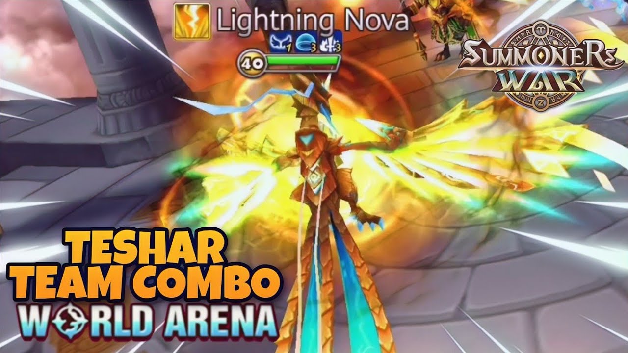 Teshar Team Combo in World Arena - Summoners War - YouTube