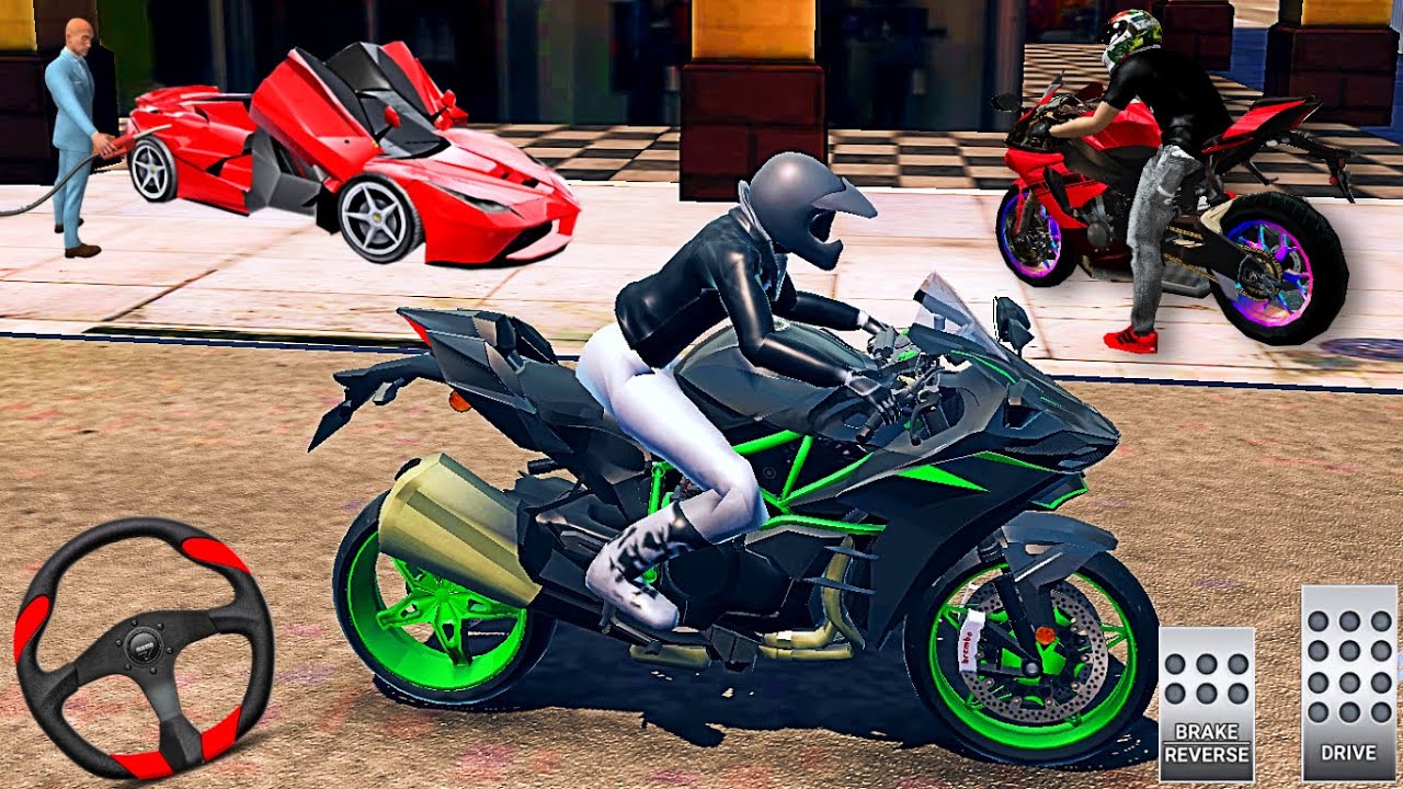 Kawasaki Ninja H2r Ultimate Motorcycle Simulator Free roam & Stunts ...