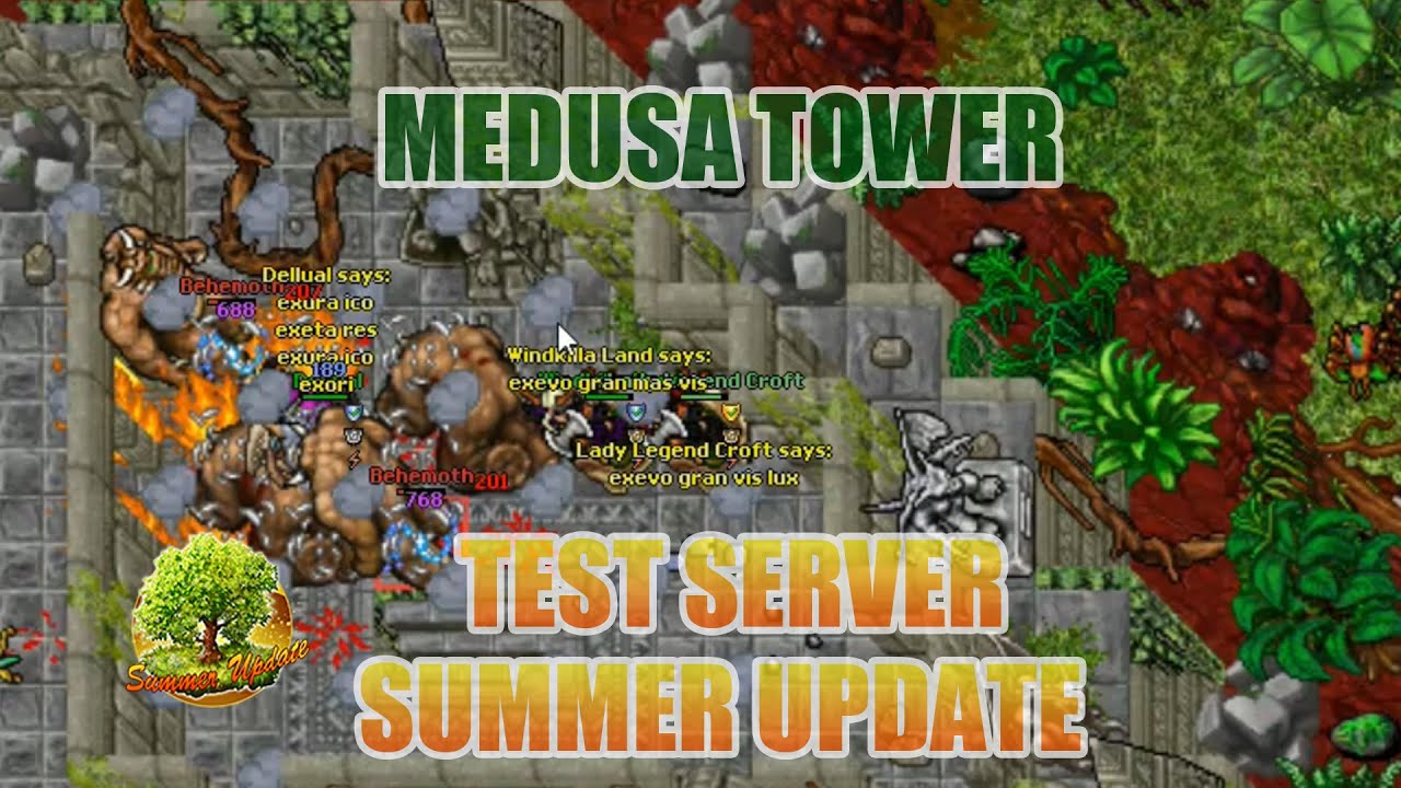 Medusa Tower - Test Server Summer Update 2015 - Tibia - YouTube