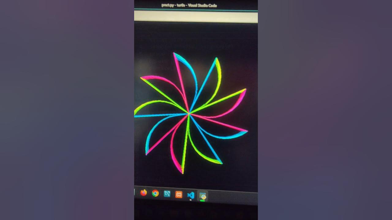 Amazing ๐บ๐ป๐ผ Design Using Pythonturtle Module Graphics Youtubeshorts Vscode Coding Youtube