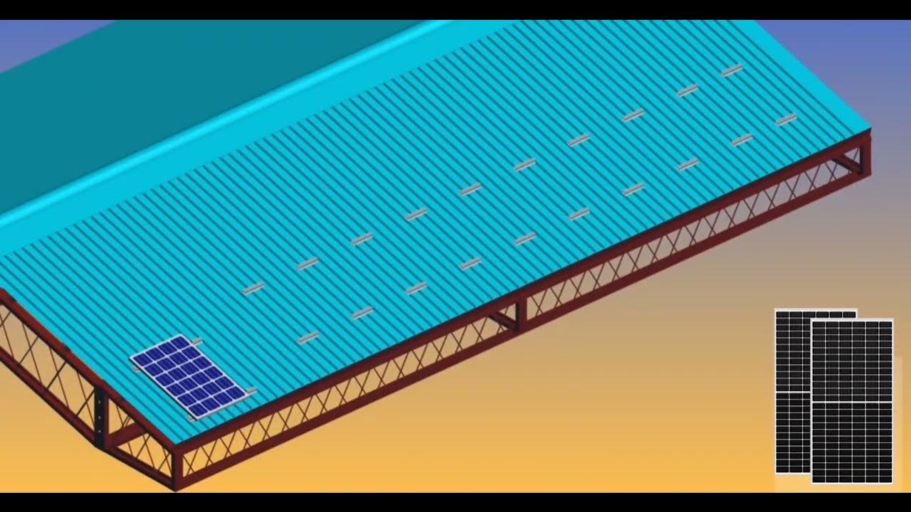 Sheet roof module mounting structure - Mini Rail Installation - YouTube