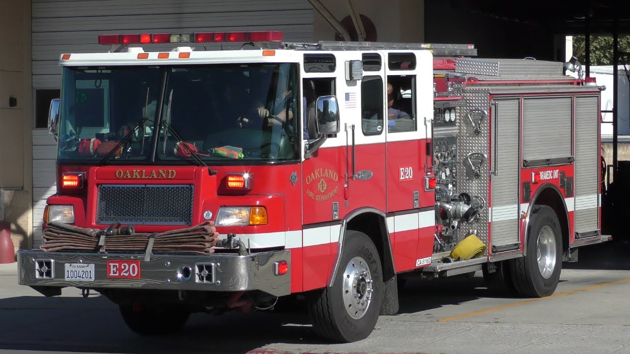 Oakland Fire Dept. Engine 20 (Reserve) Responding - YouTube