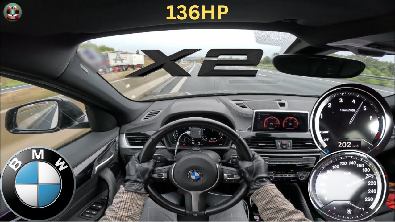 BMW X2 || 136HP || TOP SPEED on german Autobahn - YouTube