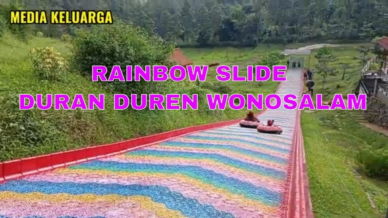 Wisata duran duren rainbow slide wonosalam - YouTube