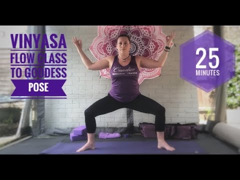 Goddess pose yoga class - YouTube