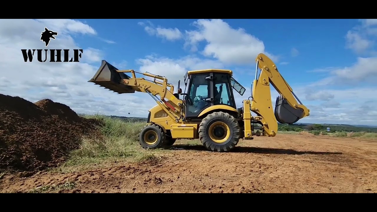 Wuhlf JX-450 4X4 TLB 2500kg rated load 1m³ bucket - YouTube