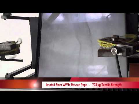 WWTc Rescue Rope Tensile Strength test - YouTube
