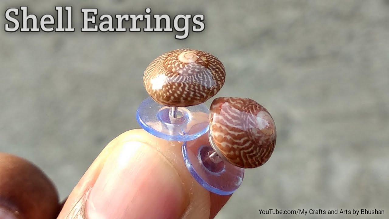DIY craft earrings || How to make shell jewelry earrings? - YouTube