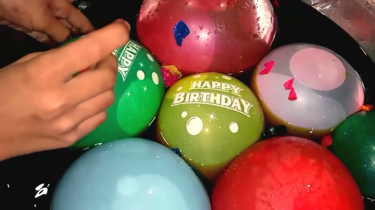 COLORFUL WATER BALLOONS POP FUN PART 2 !!! - YouTube
