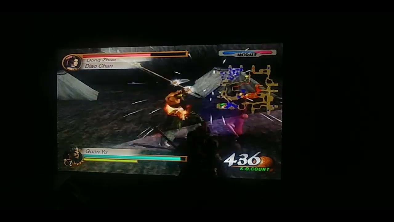 Dynasty Warriors 3 Xtreme Legends Guan Yu Charge Attack 2 on Diao Chan Stunned Ryona - YouTube