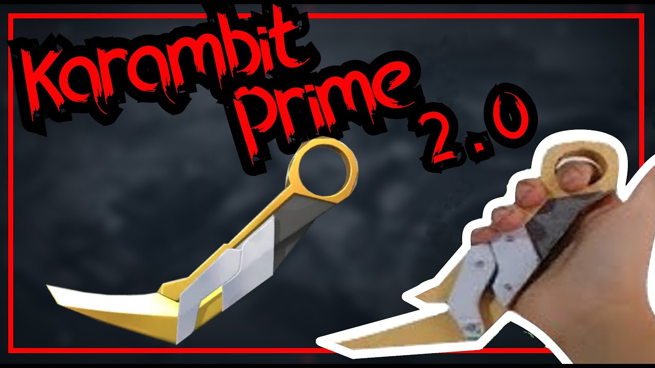 Papelcraft Prime Karambit | Valorant Manualidad Papercraft Prime ...