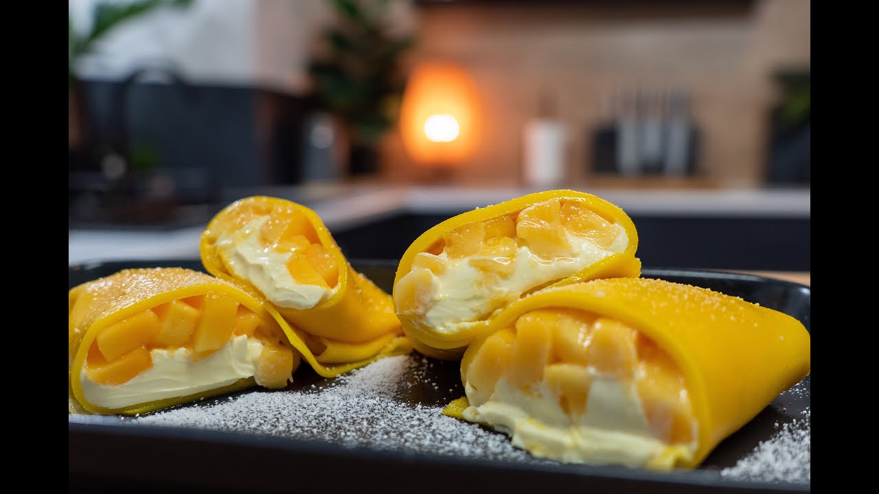 MANGO CREAM CREPES - YouTube