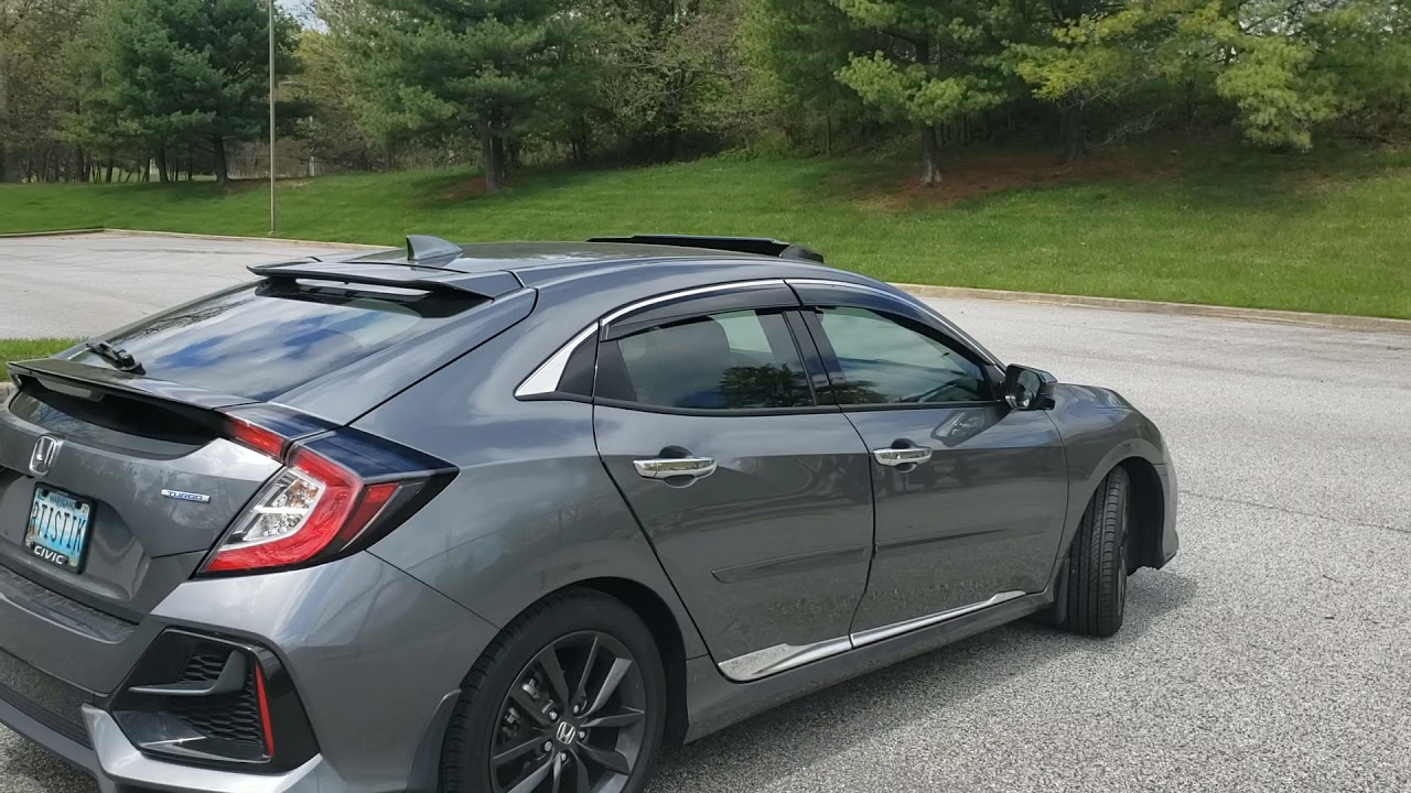 A tour of my 2020 Honda Civic EX-L Hatchback pt. 1 - YouTube