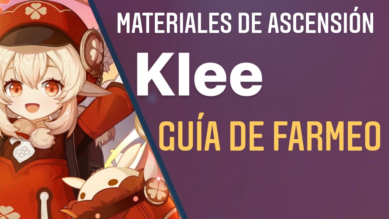 Klee Materiales de Ascensión ( GUIA DE FARMEO ) Genshin impact - YouTube
