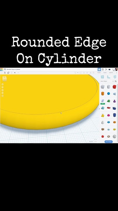TinkerCAD Tips! Rounded Edge on Cylinder. #tinkercad #caddesign #3dprintable #3dprinting - YouTube