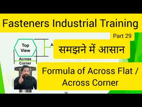 Across flat and Across Corner Formula #fasteners #industrialtraining # ...