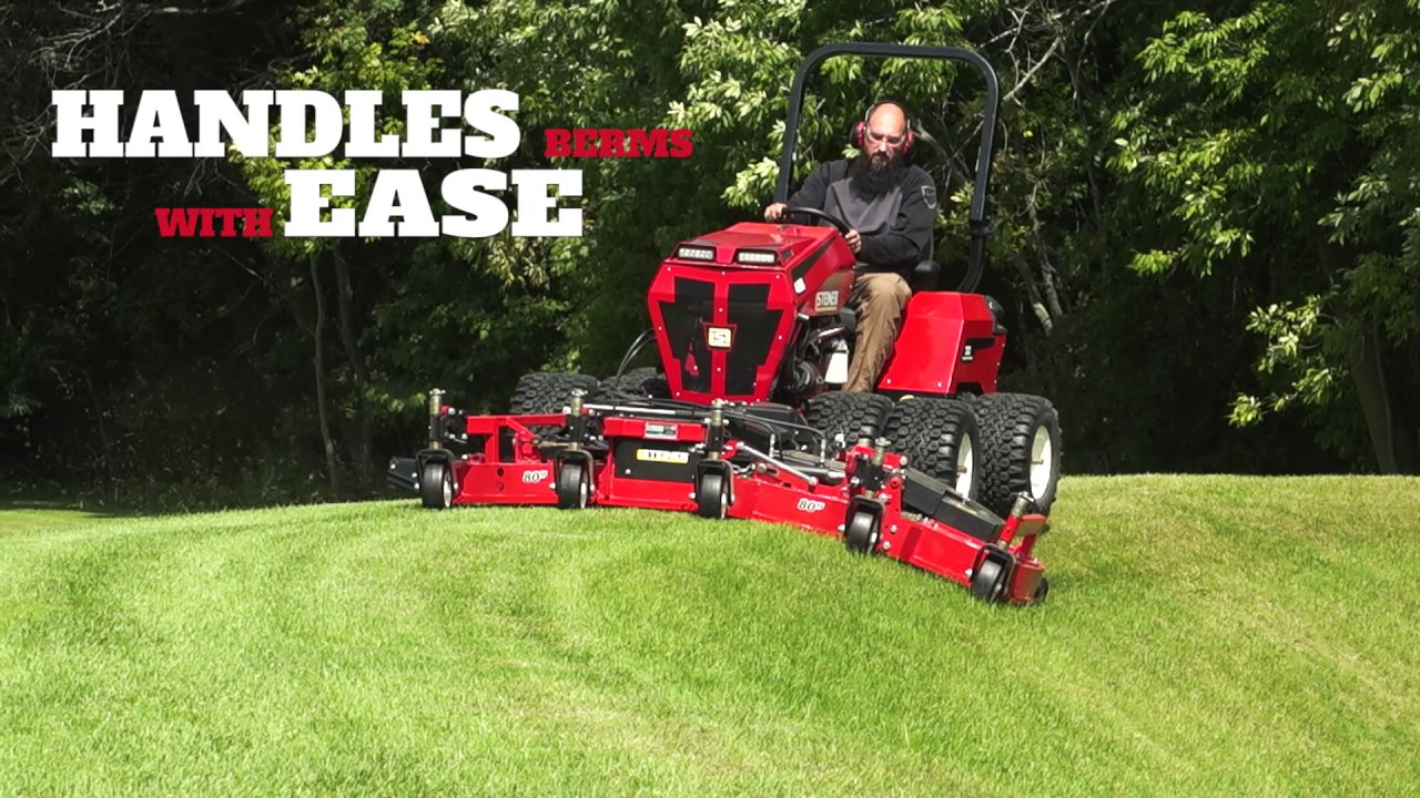 Flex Deck Mower Tractor Attachment for the Steiner 450 - YouTube
