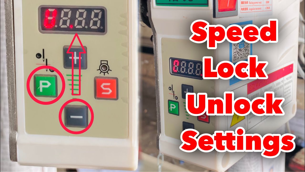 Speed Lock Unlock Settings Direct Drive Overlock Machine - YouTube