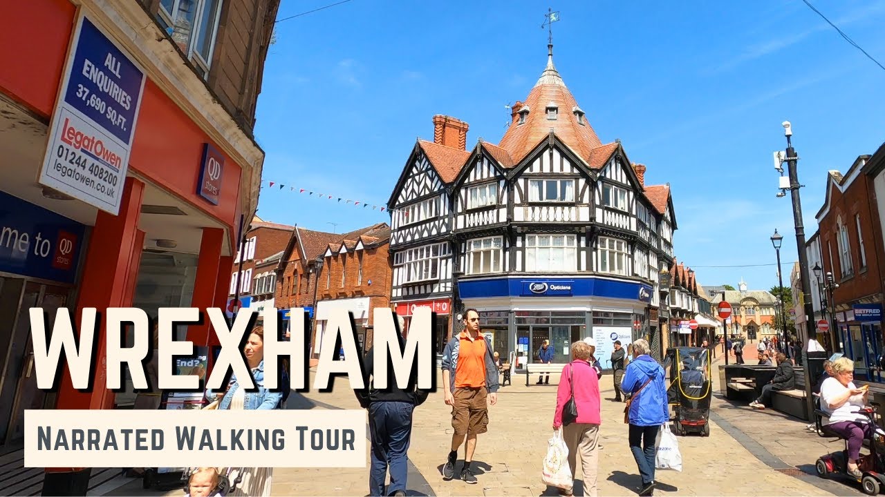 WREXHAM, Wales | 4K Narrated Walking Tour | Let's Walk 2023 - YouTube