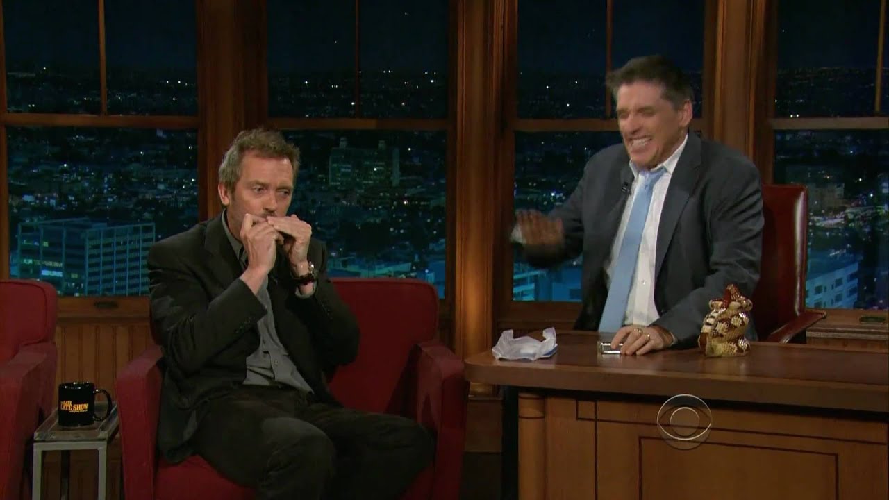 Hugh Laurie Wins Craig Ferguson Mouth Organ - YouTube