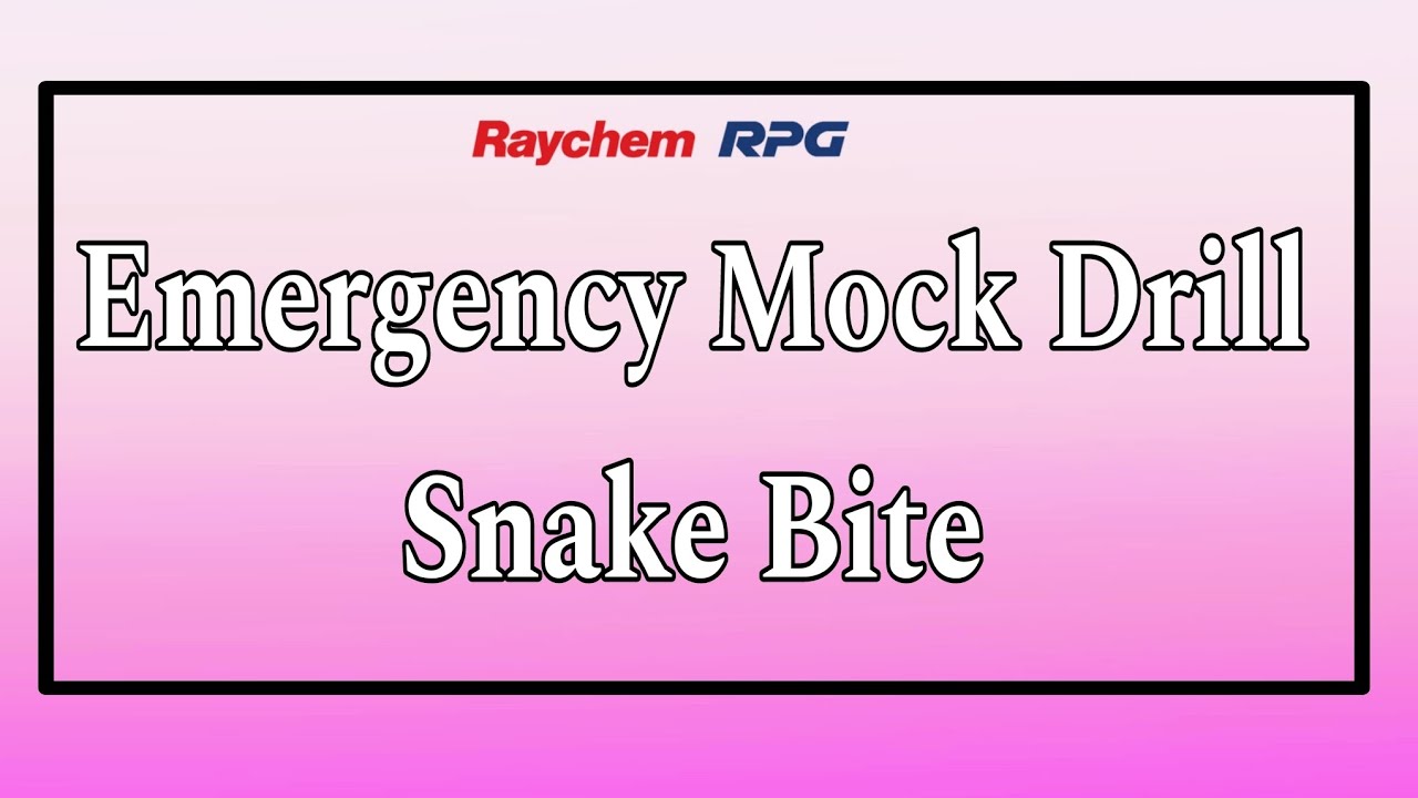 || Mock Drill On Snake Bite || #RaychemRPG #mockdrill #snakebite - YouTube