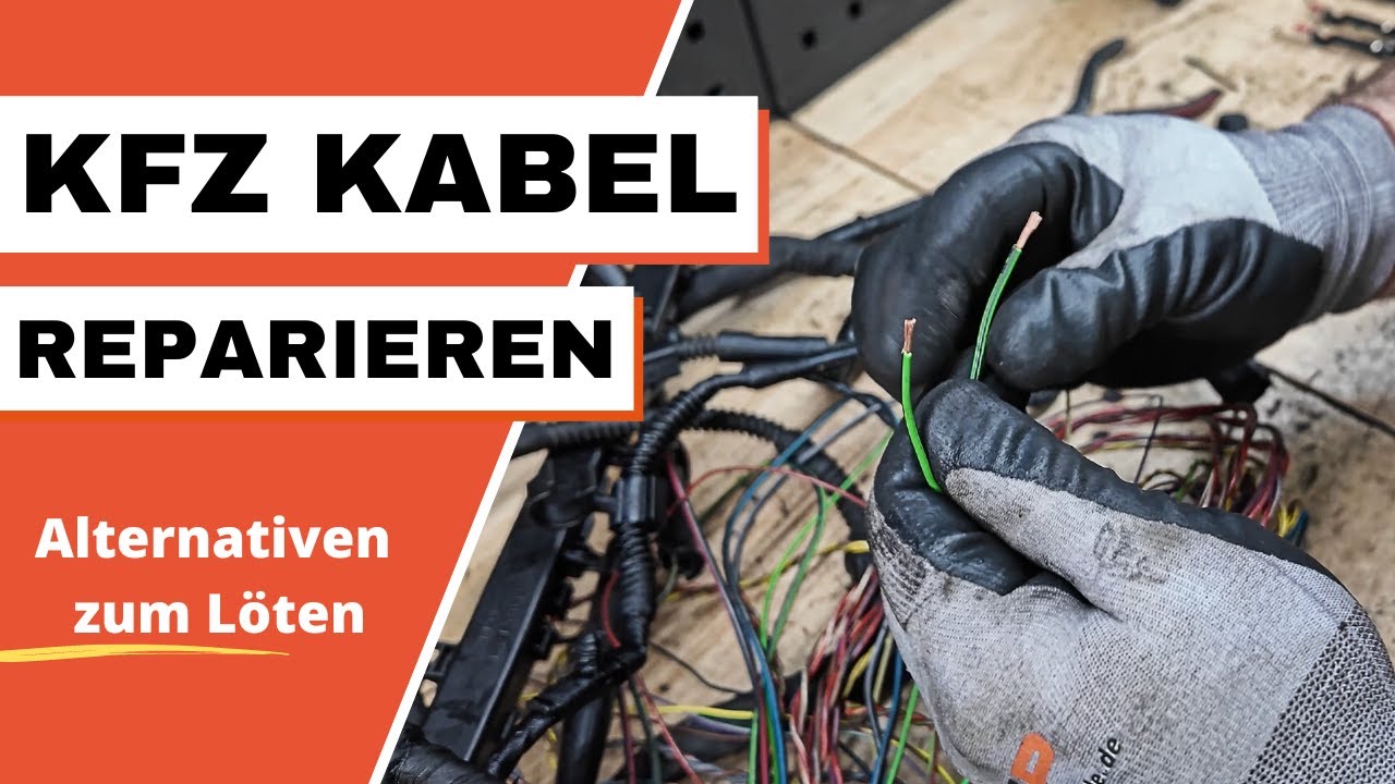 Auto - Kabel reparieren: löten, quetschen oder doch Kabelschuhe? - YouTube
