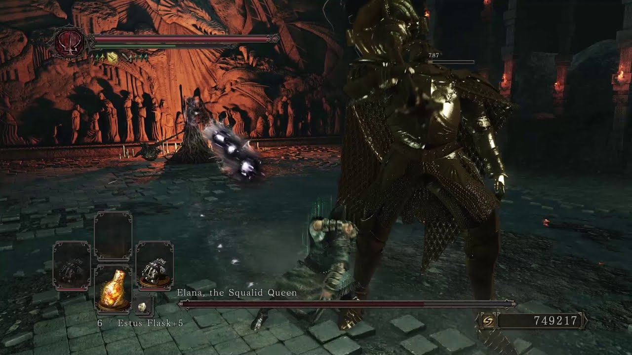 Dark Souls 2 - Elena, the Squalid Queen NG+ (No Damage) Bone Fists ...