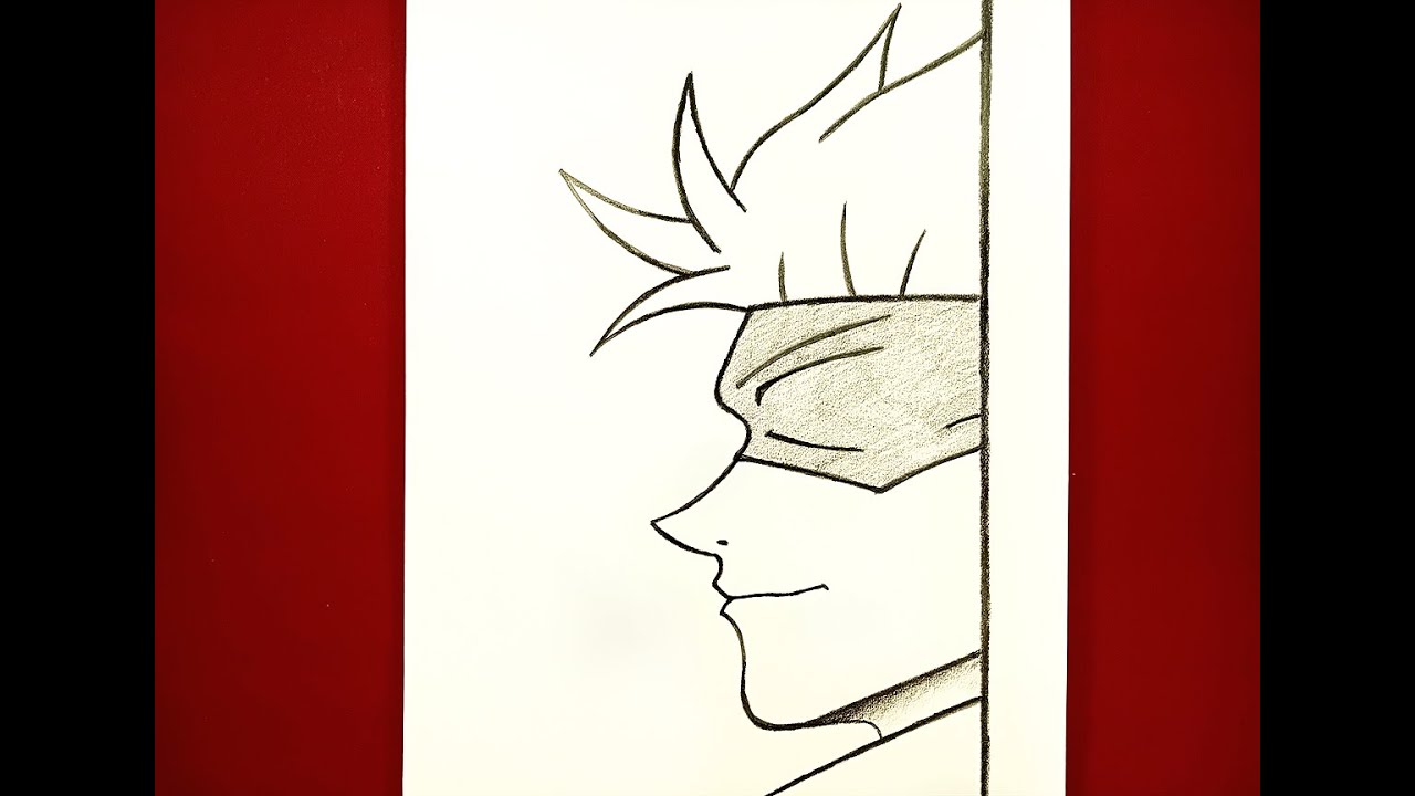 Drawing Gojo Satoru Side Profile With Bandana – Step By Step Tutorial ...