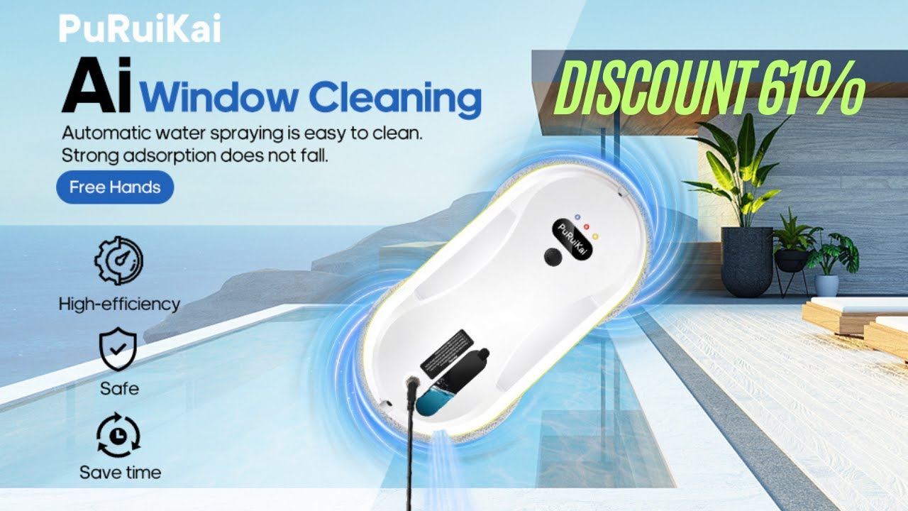 Household window automatic water spray cleaning robot vacuum cleaner ...