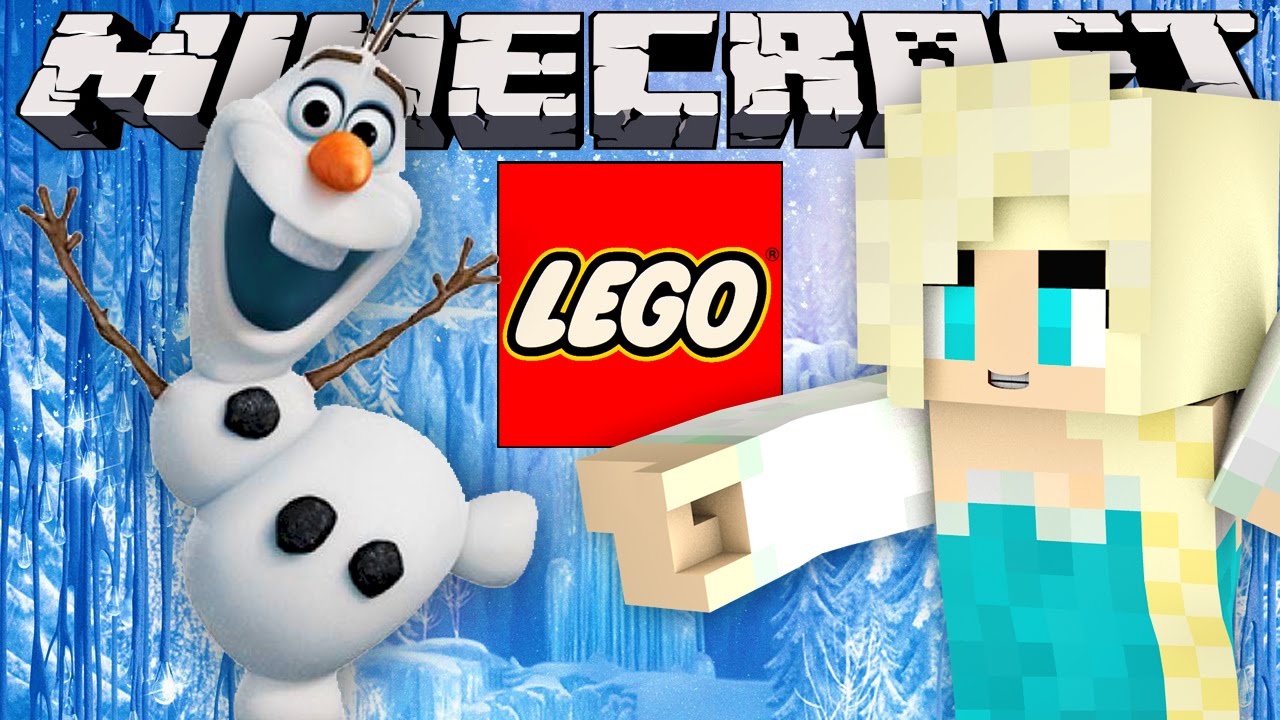 Minecraft - LEGO BUILDING CHALLENGE - Frozen (Elsa , Olaf, Castle ...