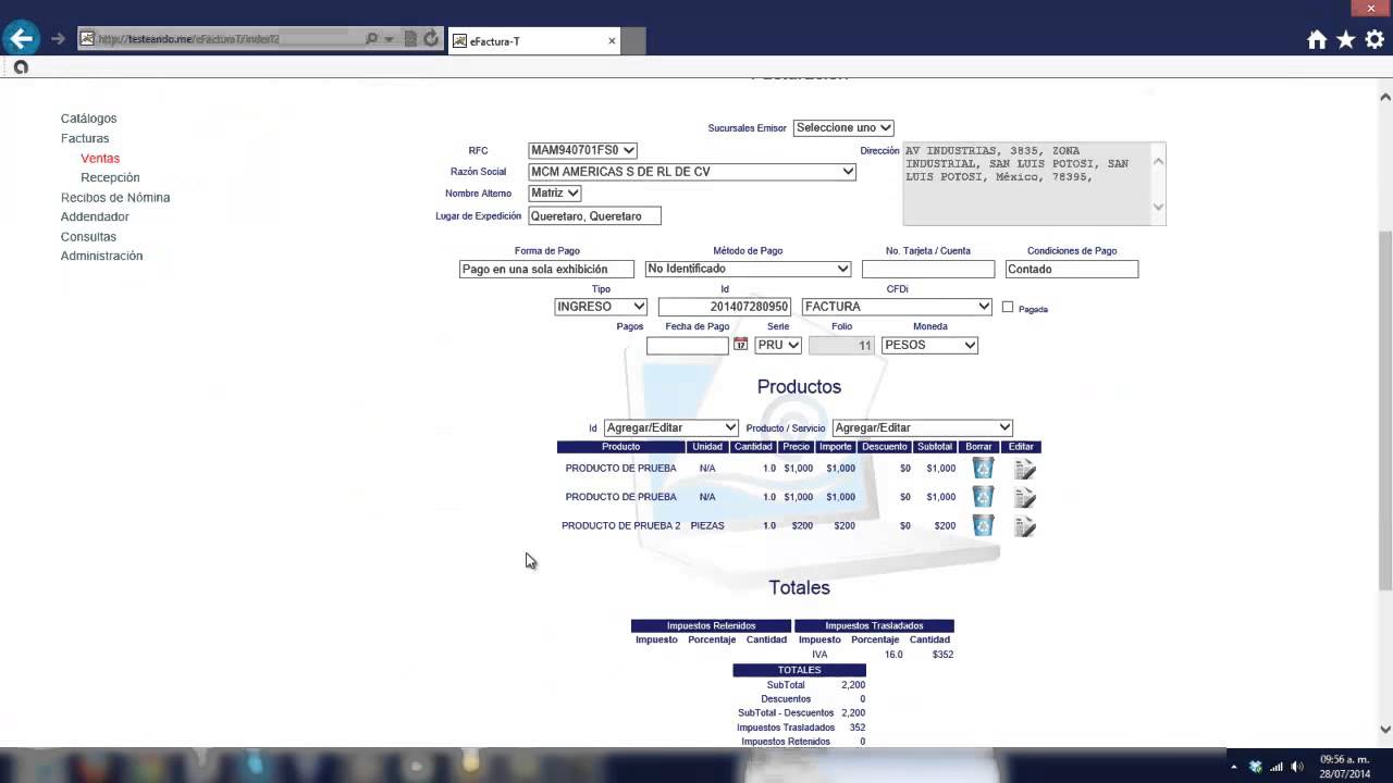 COMO GENERAR UNA FACTURA CON ADDENDA MABE EN FACTURA-T - YouTube