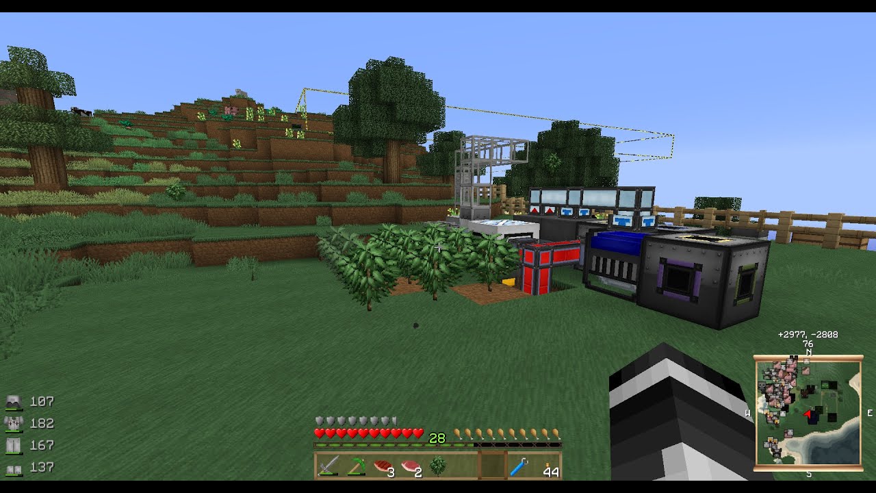 Minecraft Lizard Lounge Mod Pack Play Through Pt 5 Starting a Tree Farm ...