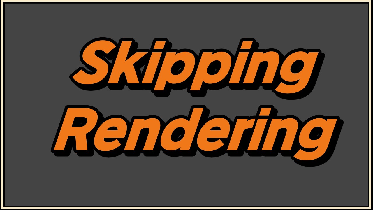 NUKE 101 - Skipping Rendering 방법 - YouTube