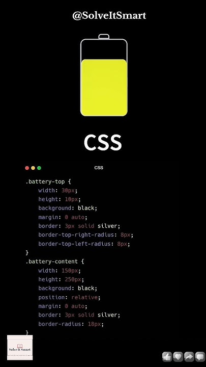 💥 HTML,CSS - Battery Charging || Solve It Smart - YouTube