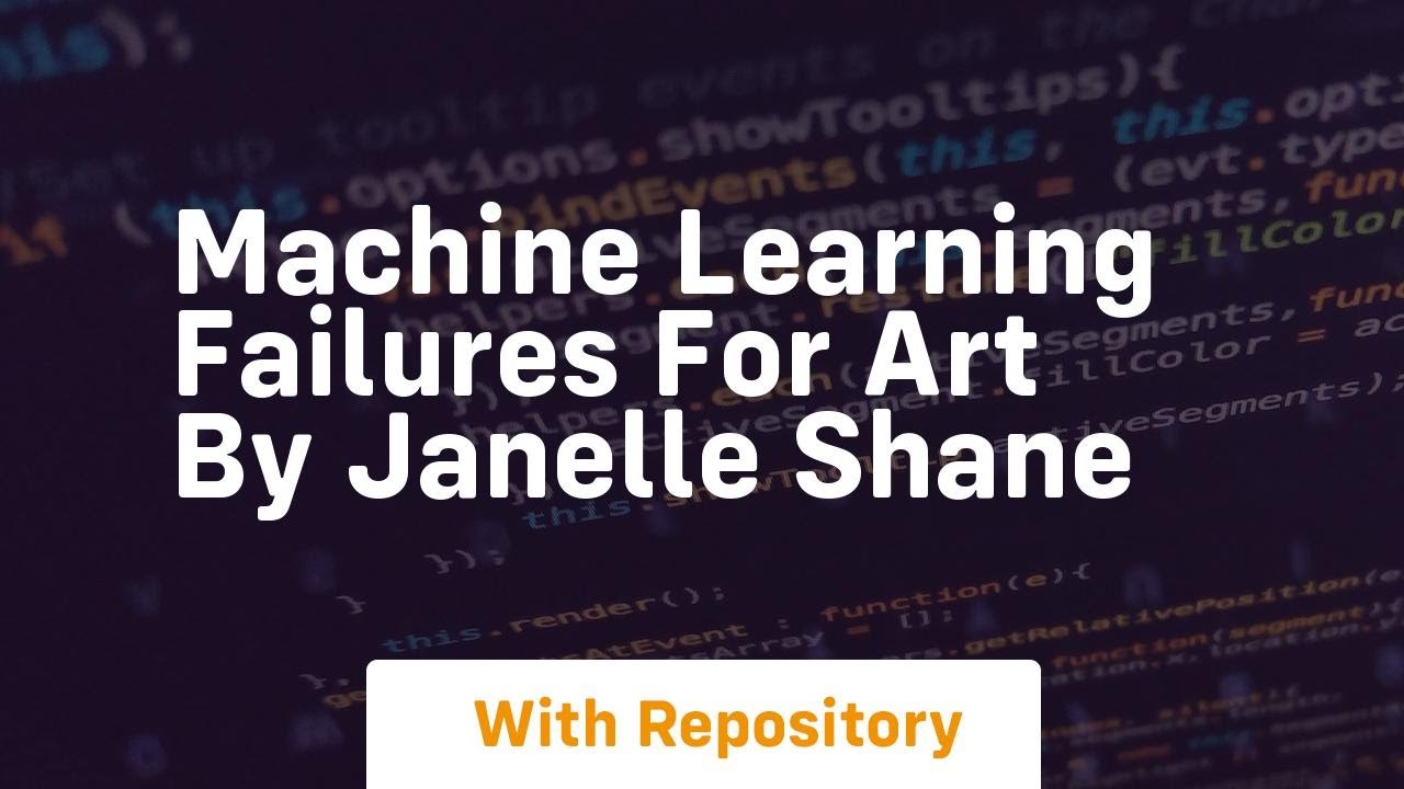 machine learning failures for art by janelle shane - YouTube