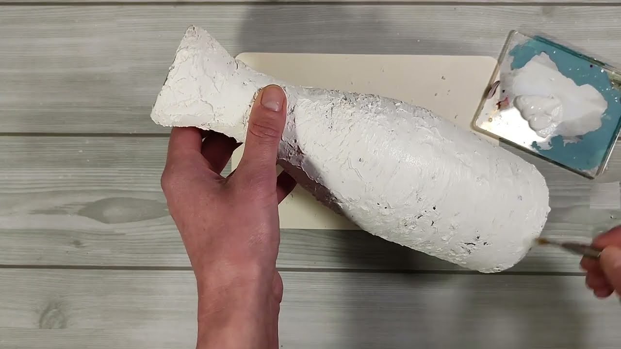 How To DIY a stone textured Vase - YouTube