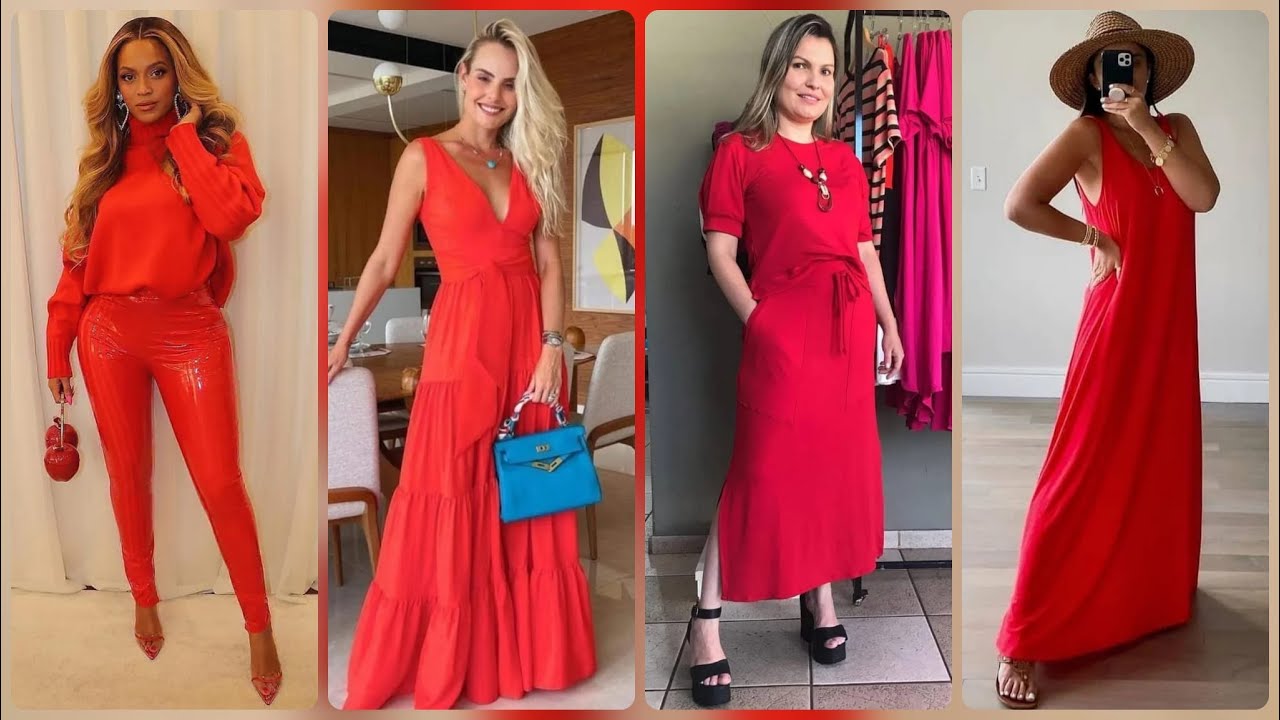 Red Outfits Ideas II How to Wear Red Color - YouTube