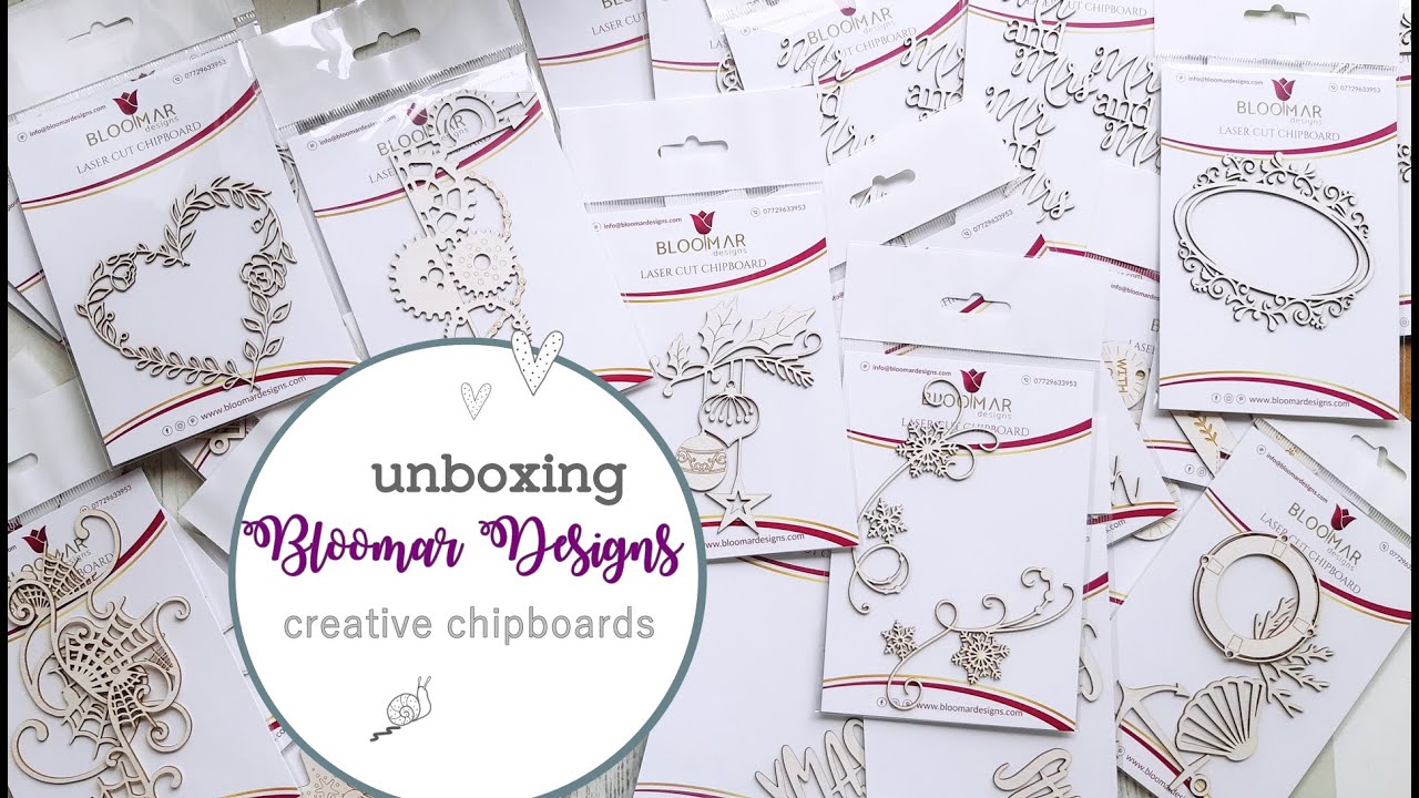 Unboxing Bloomar Designs order / creative chipboards - YouTube