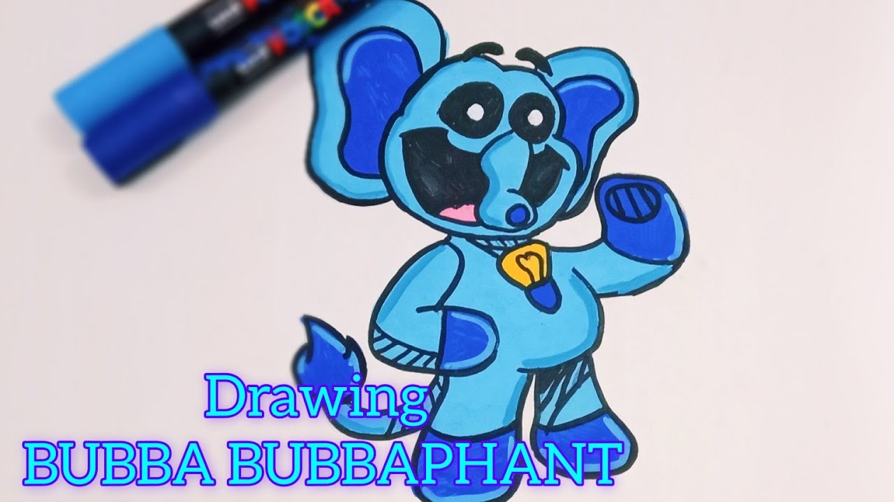 Drawing BUBBA BUBBAPHANT from poppy playtime chapter 3 - YouTube