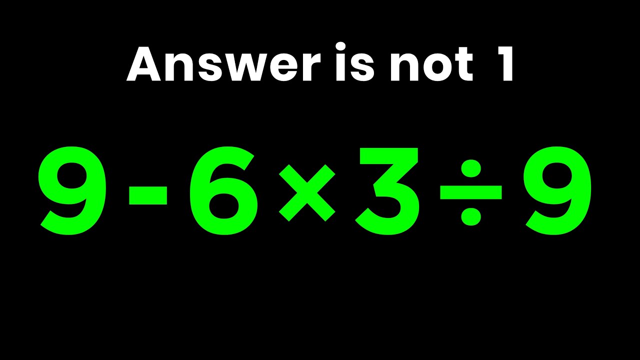 Most People Get This Math Problem Wrong! - YouTube