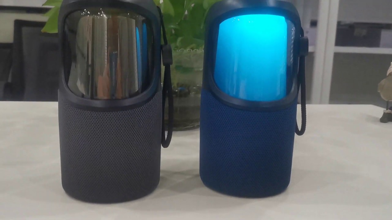 10W Allure Amber Bluetooth Speaker RGB Fabric Portable Bluetooth ...