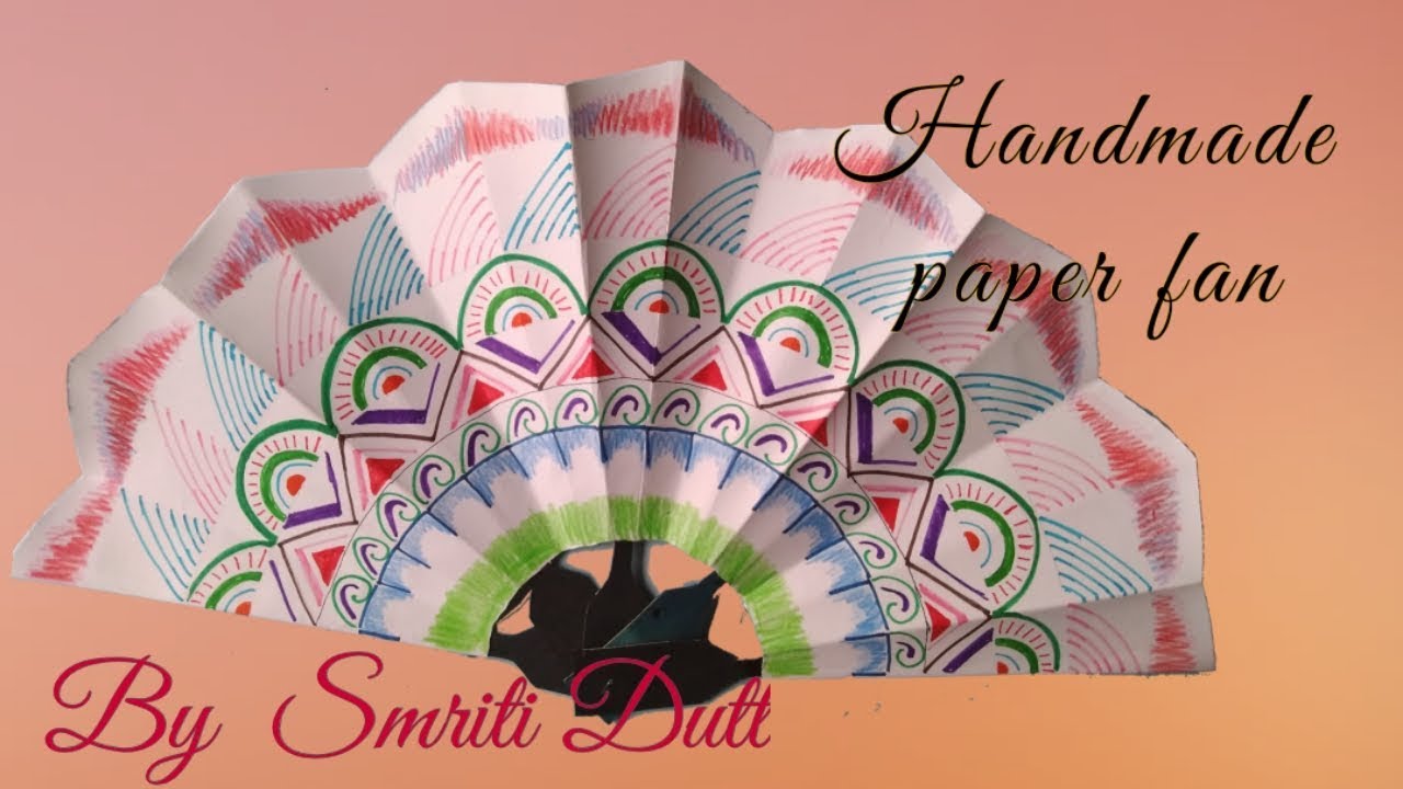 HANDMADE PAPER FAN\\ DIY JAPAN'S FAN - YouTube