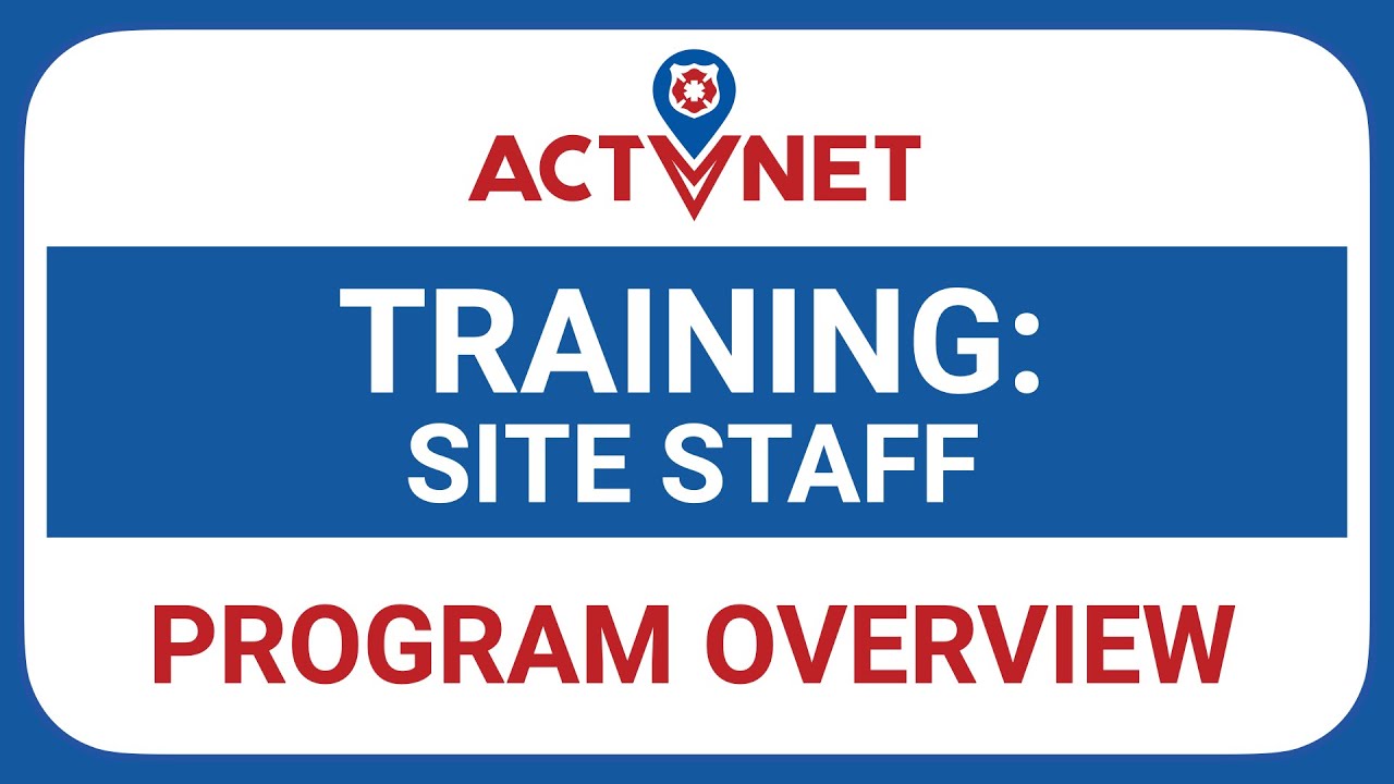 ActVnet Site Staff Self-Guided Training - YouTube