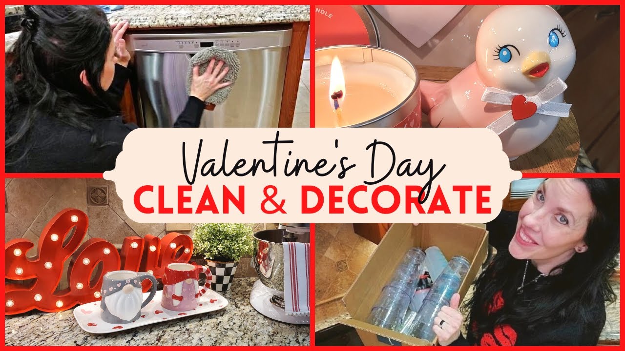VALENTINE'S DAY CLEAN & DECORATE WITH ME 2023 | Cleaning Motivation ...