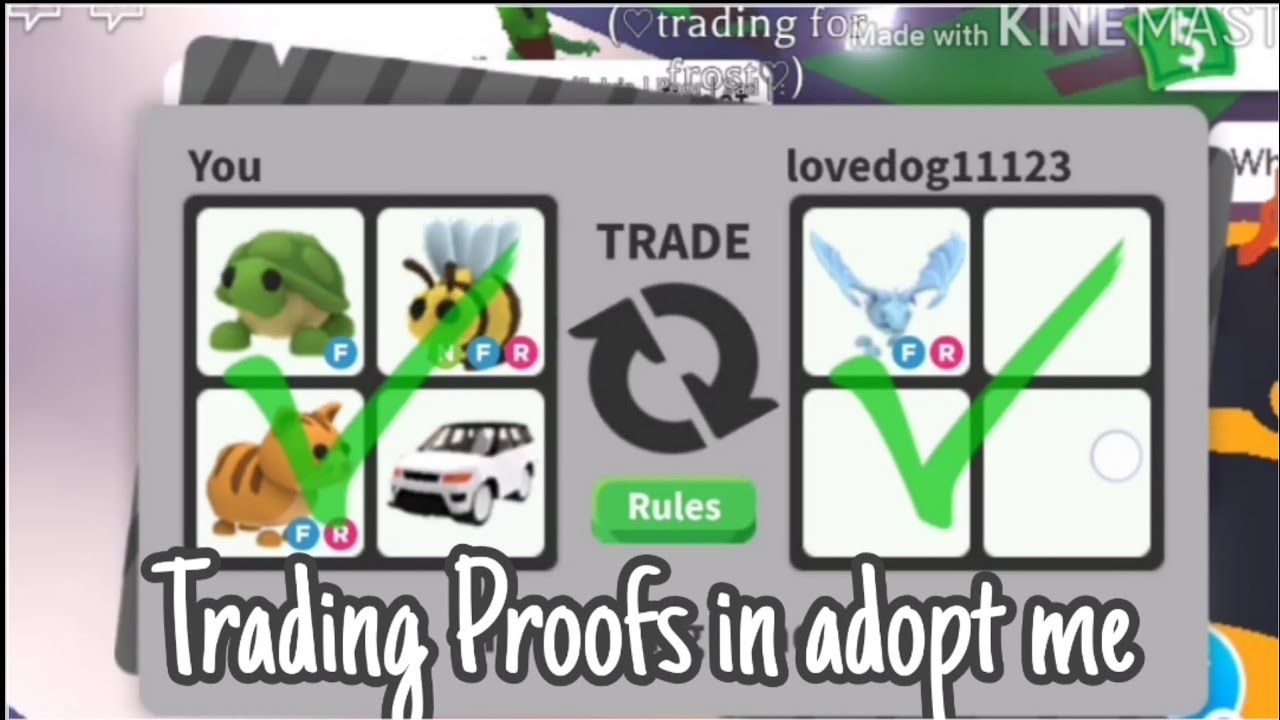 Trading Proofs in adopt me - YouTube