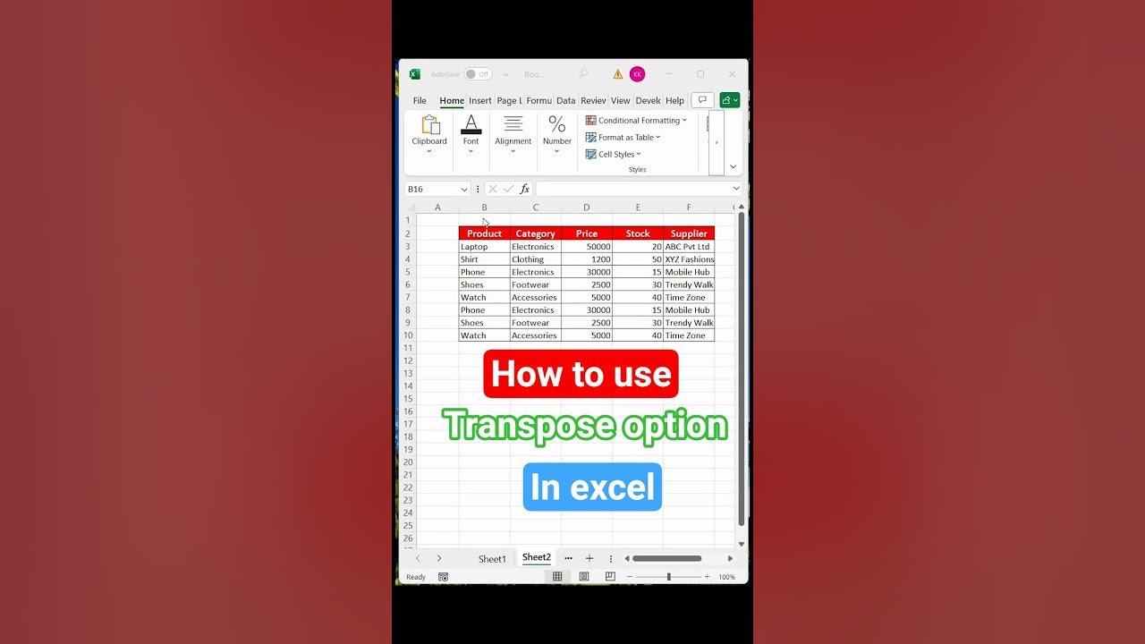 How to Rearrange Date Data in Excel | Transpose Rows & Columns #excel #shortvideo - YouTube