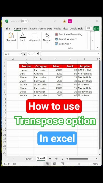 How to Rearrange Date Data in Excel | Transpose Rows & Columns #excel #shortvideo - YouTube